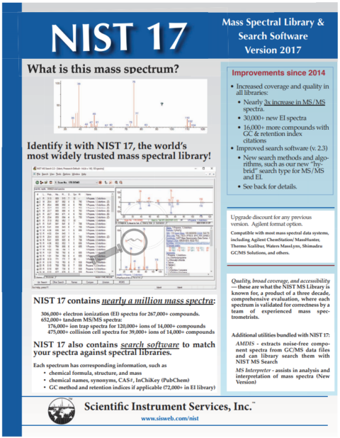 NIST & WILEY: mass spectra libraries - BCP Instruments